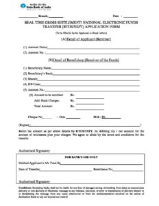 State Bank of India sbi rtgs new - Tax Heal